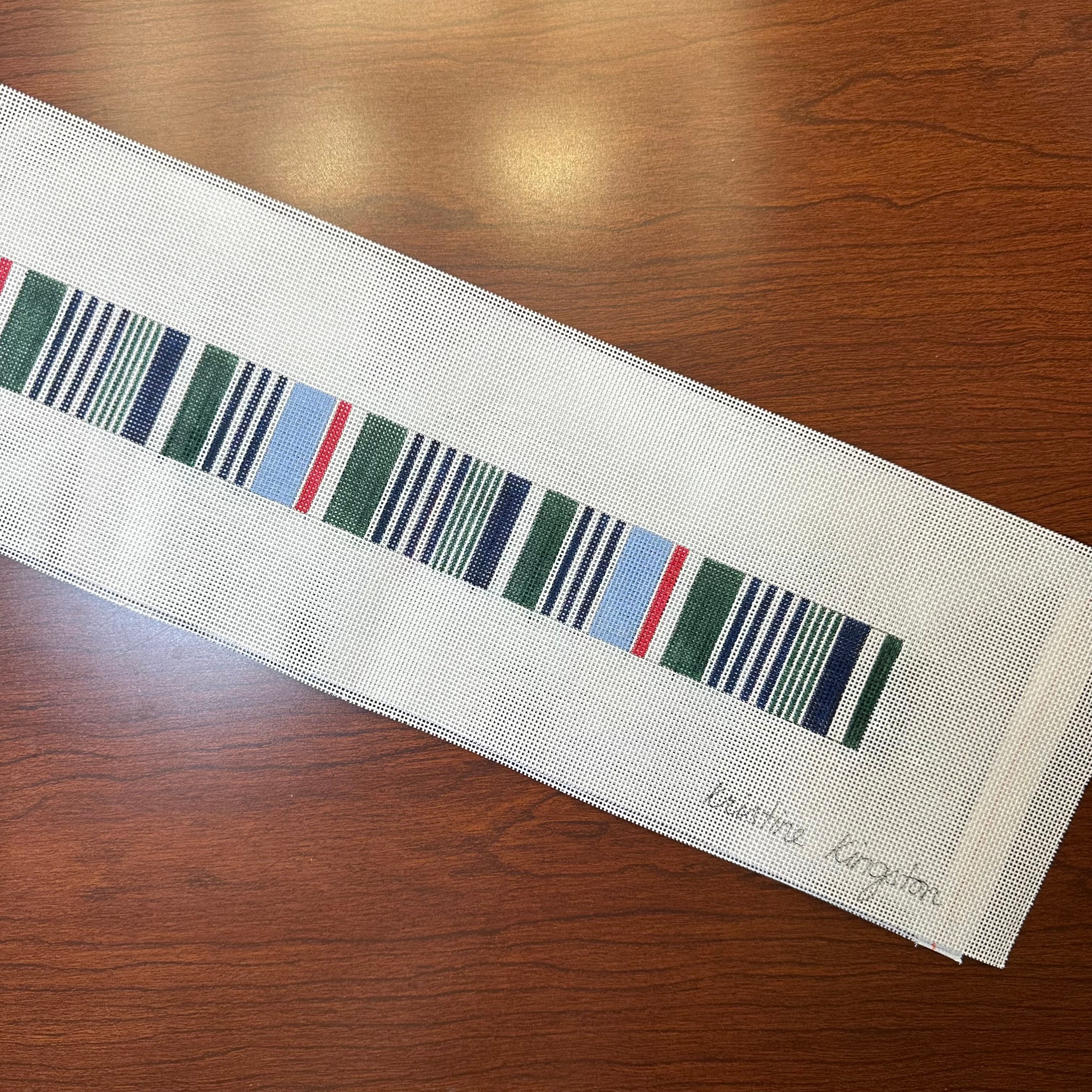 Lakeside Stripe Belt – The Needlepoint Clubhouse