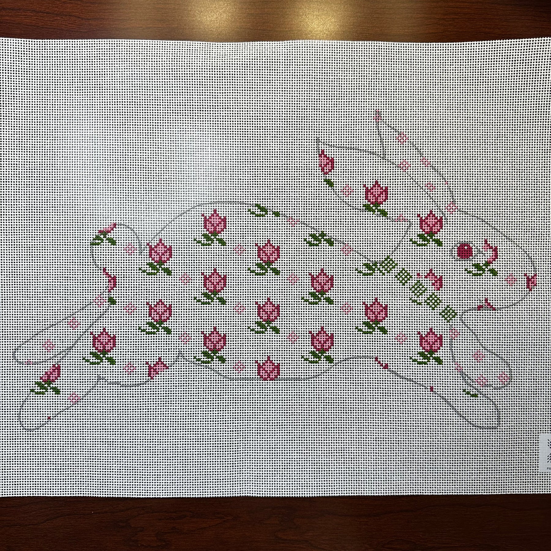 Pink Floral Bunny – The Needlepoint Clubhouse
