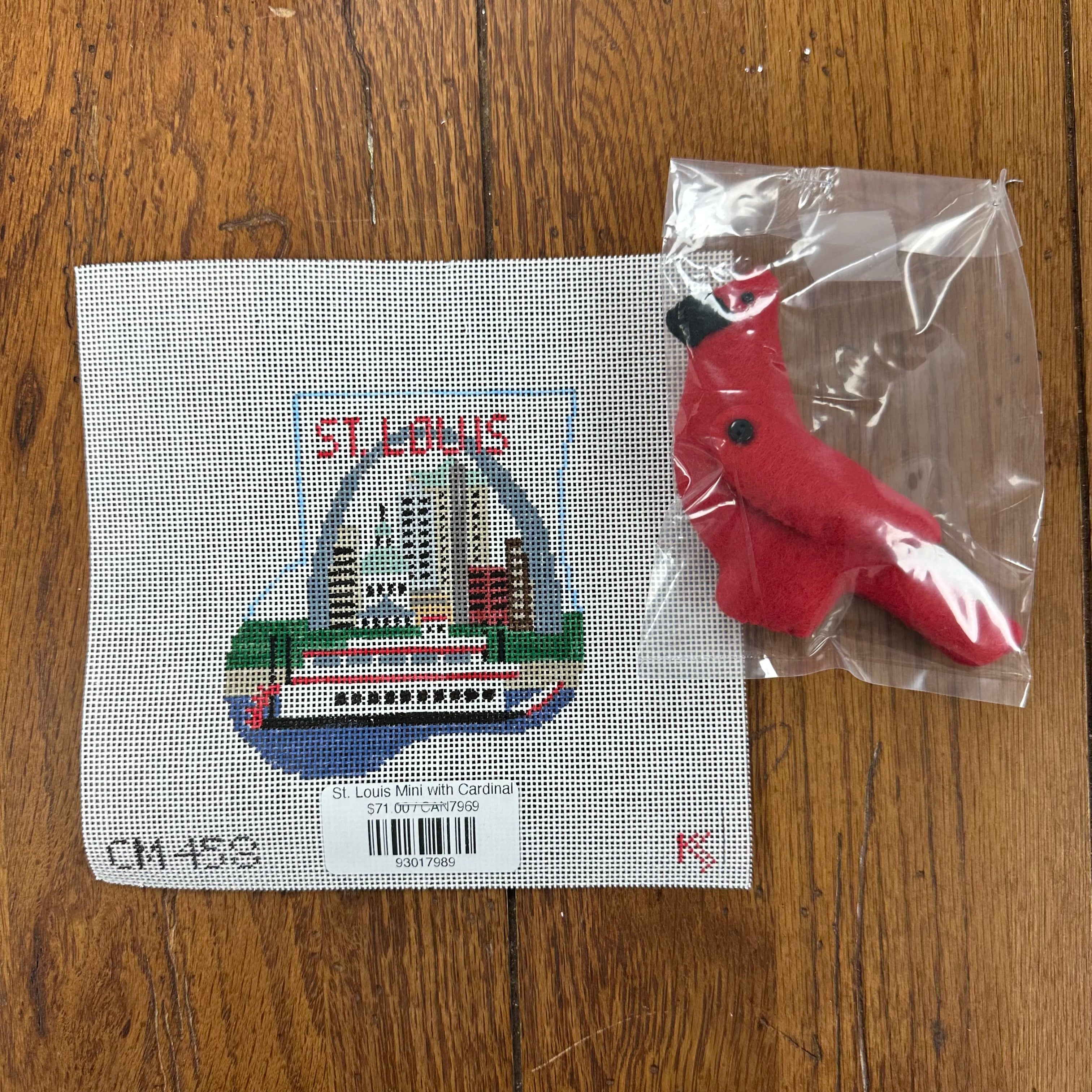 St. Louis Mini with Cardinal – The Needlepoint Clubhouse