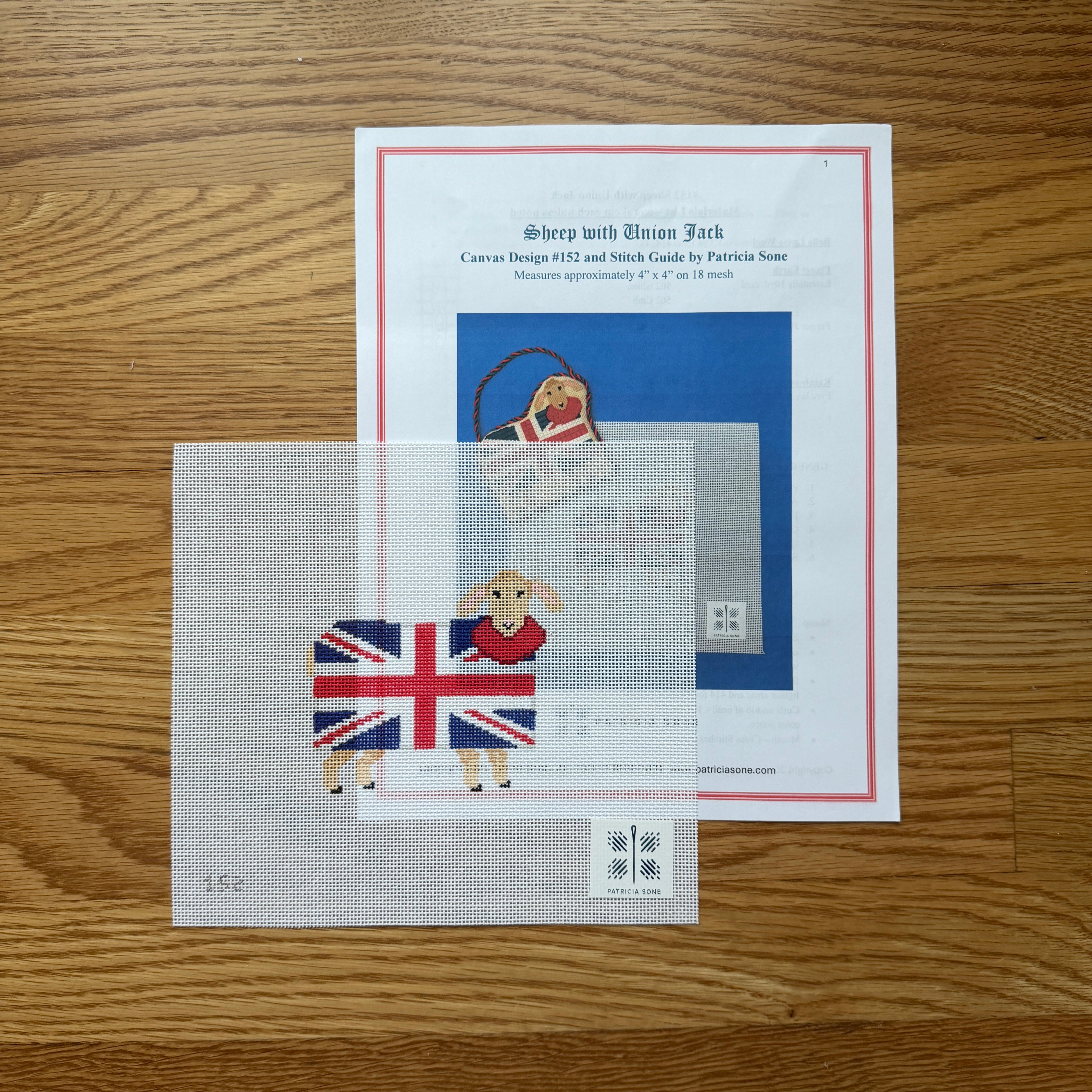Sheep with Union Jack – The Needlepoint Clubhouse