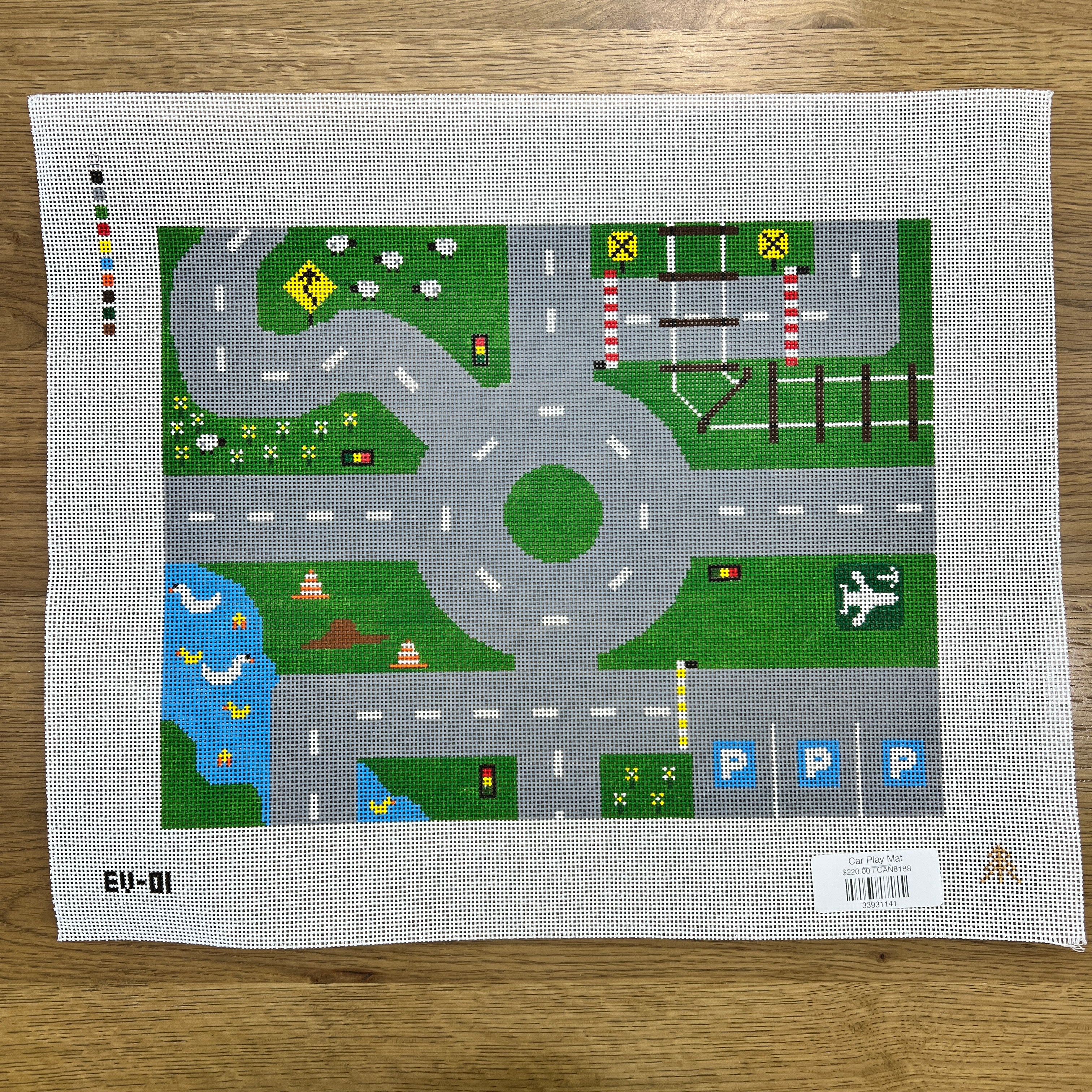 Car Play Mat – The Needlepoint Clubhouse