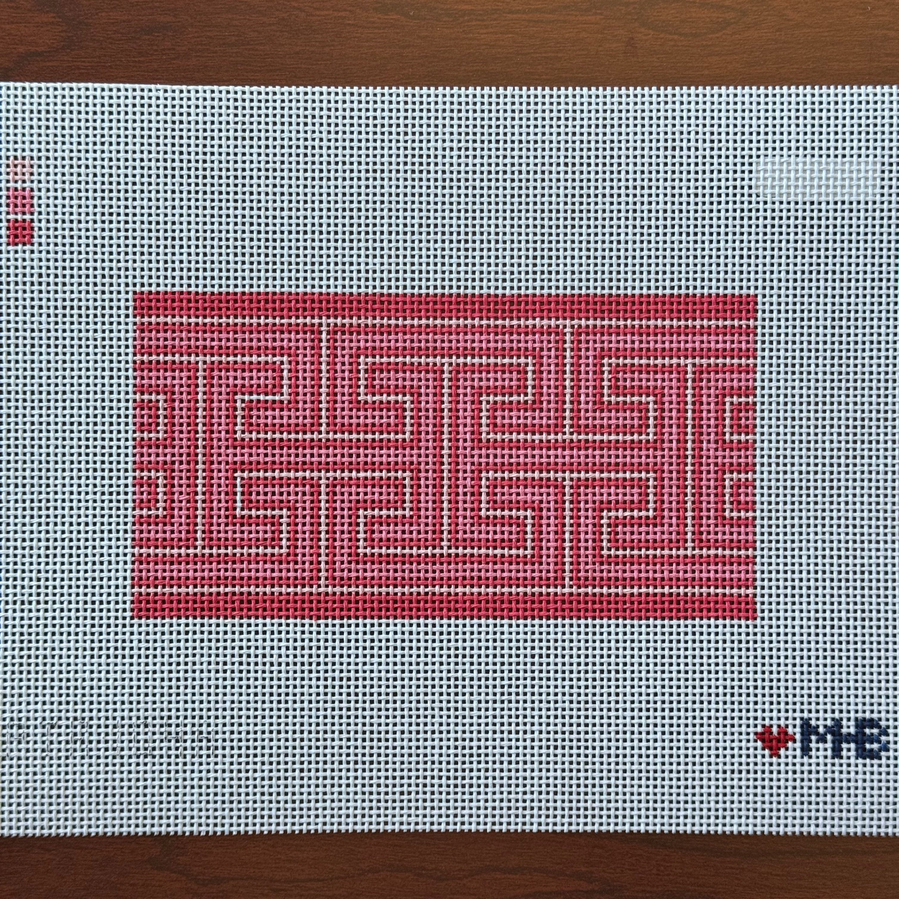 Pink Greek Key Purse Insert – The Needlepoint Clubhouse