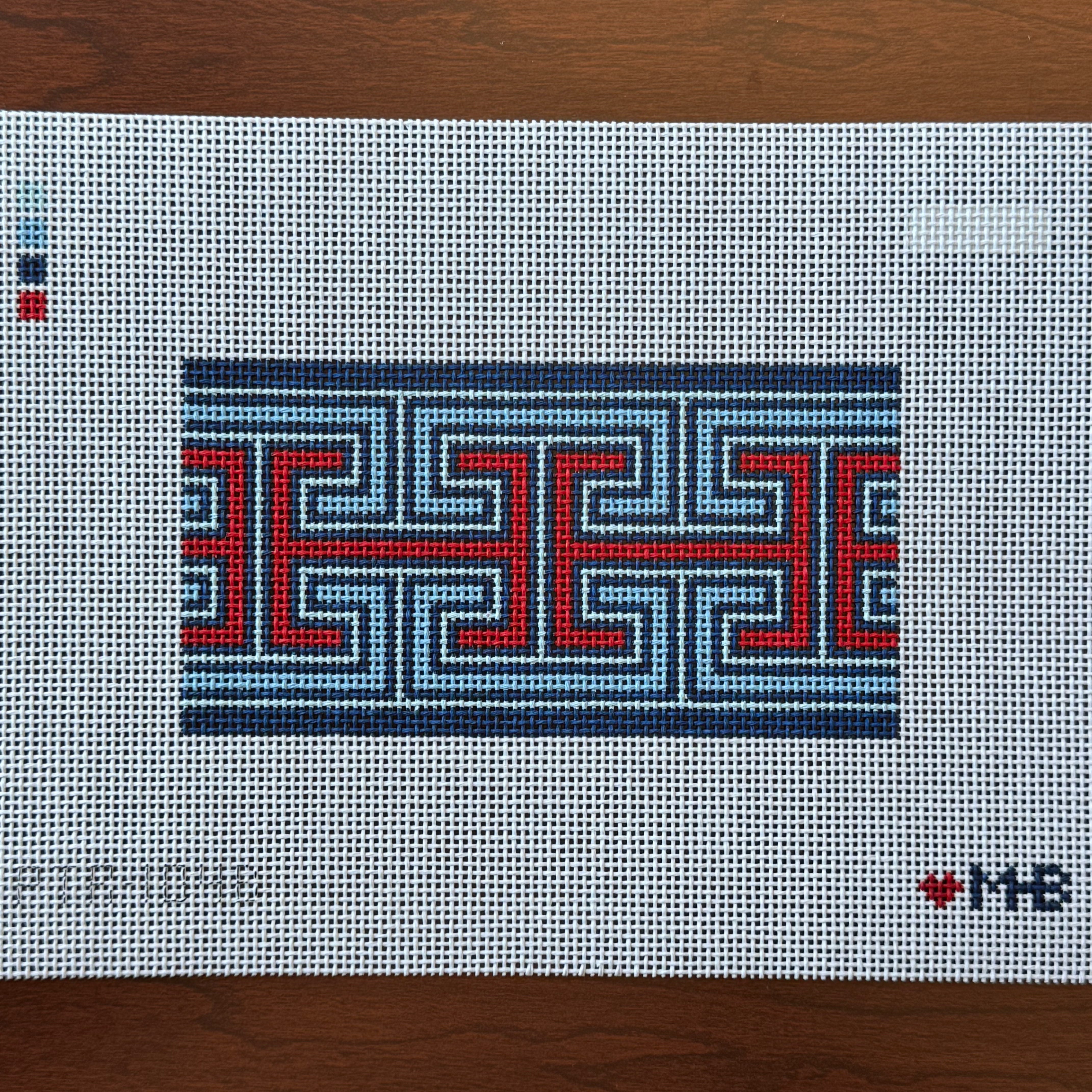 Blue Red Greek Key Purse Insert – The Needlepoint Clubhouse