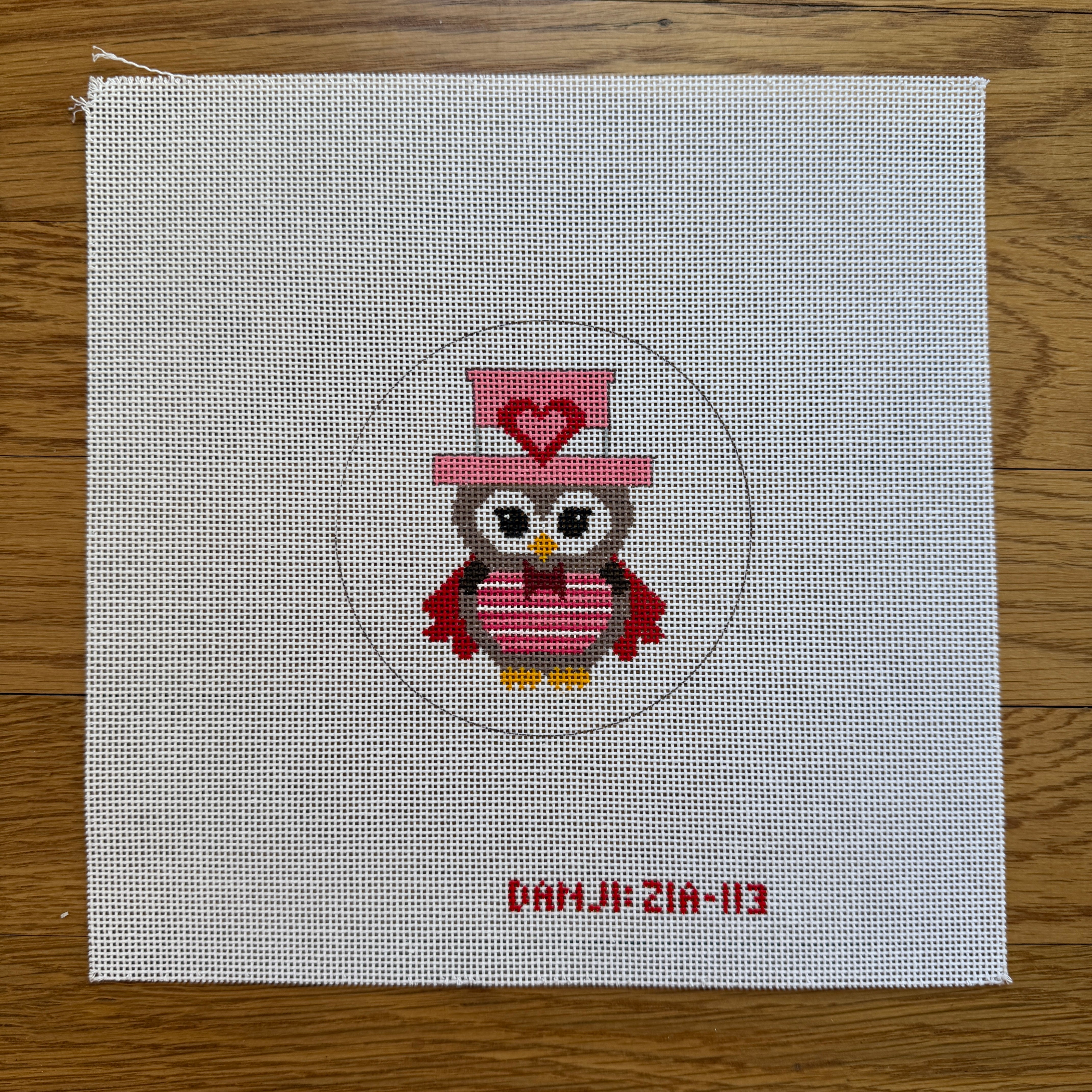 Valentine owl – The Needlepoint Clubhouse