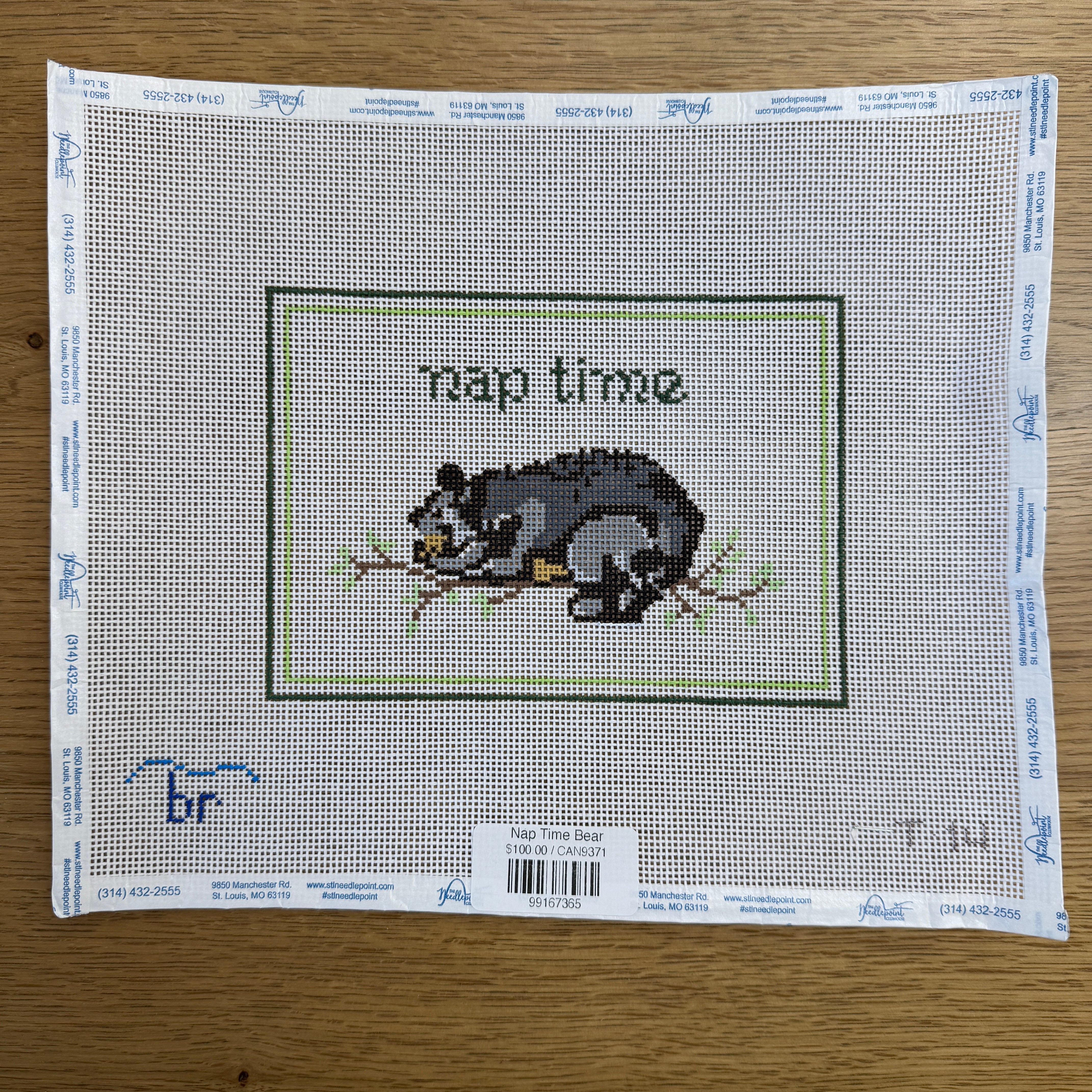 Nap Time Bear – The Needlepoint Clubhouse