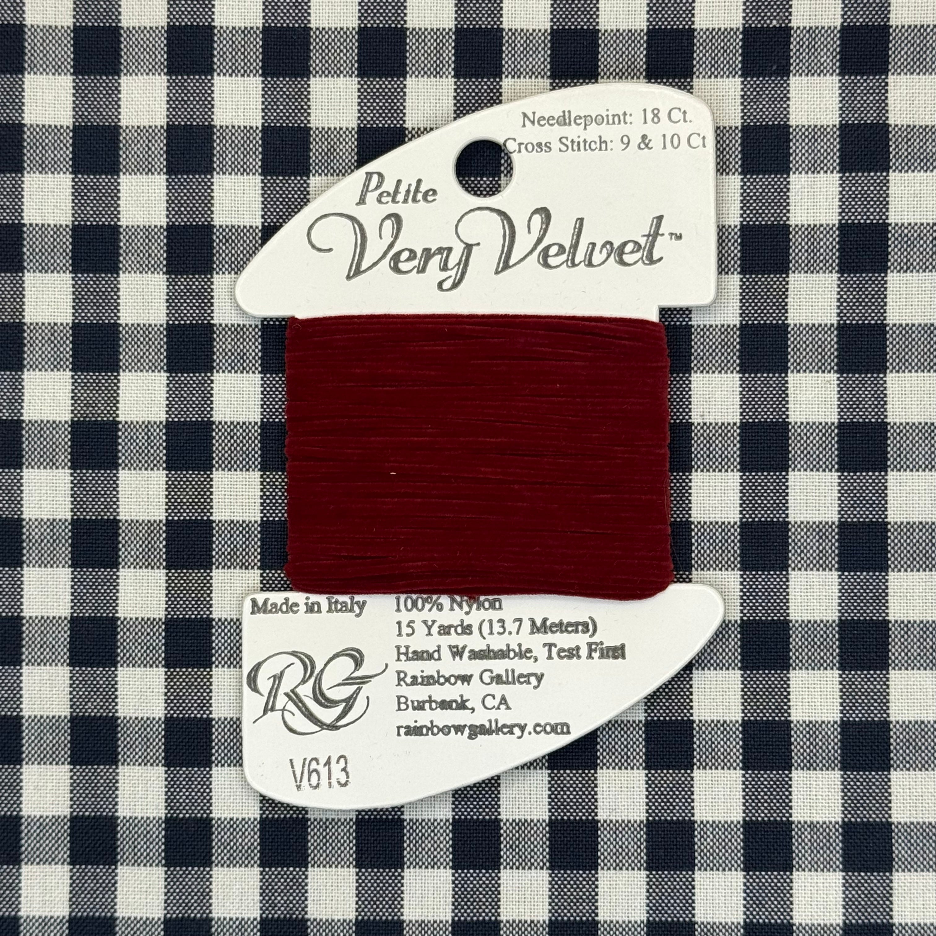 V613 Burgundy | Petite Very Velvet – The Needlepoint Clubhouse