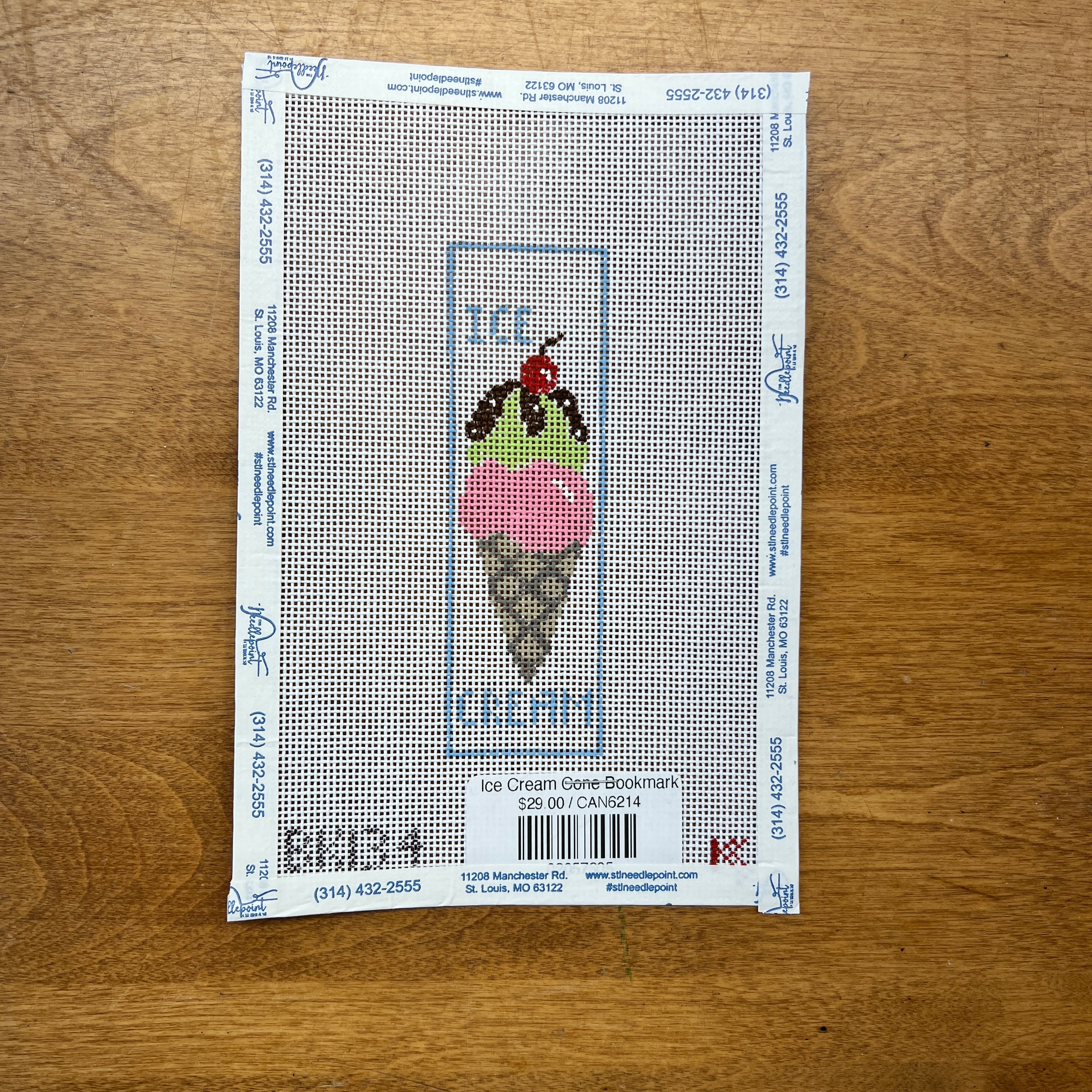 Ice Cream Cone Bookmark – The Needlepoint Clubhouse