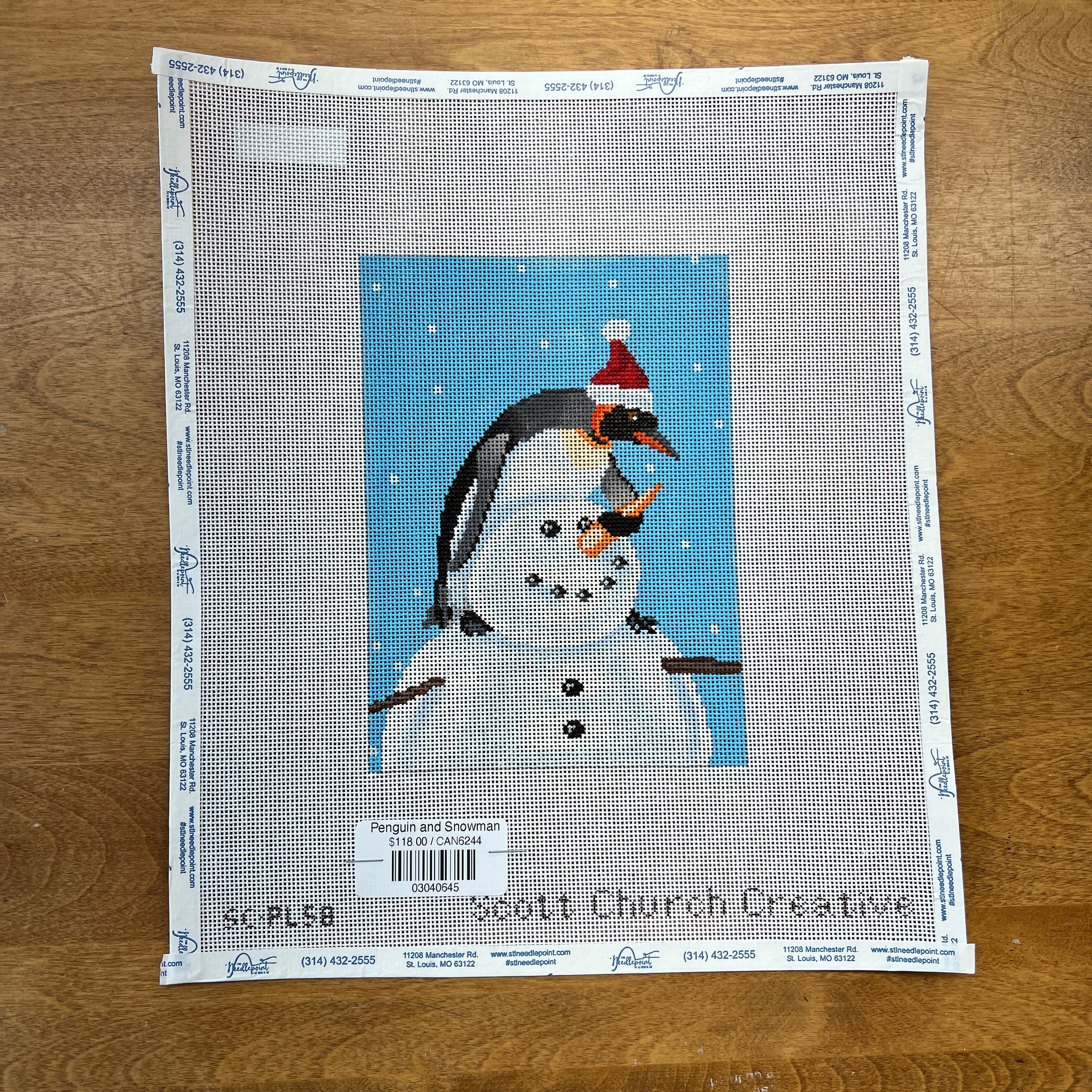 Penguin and Snowman – The Needlepoint Clubhouse