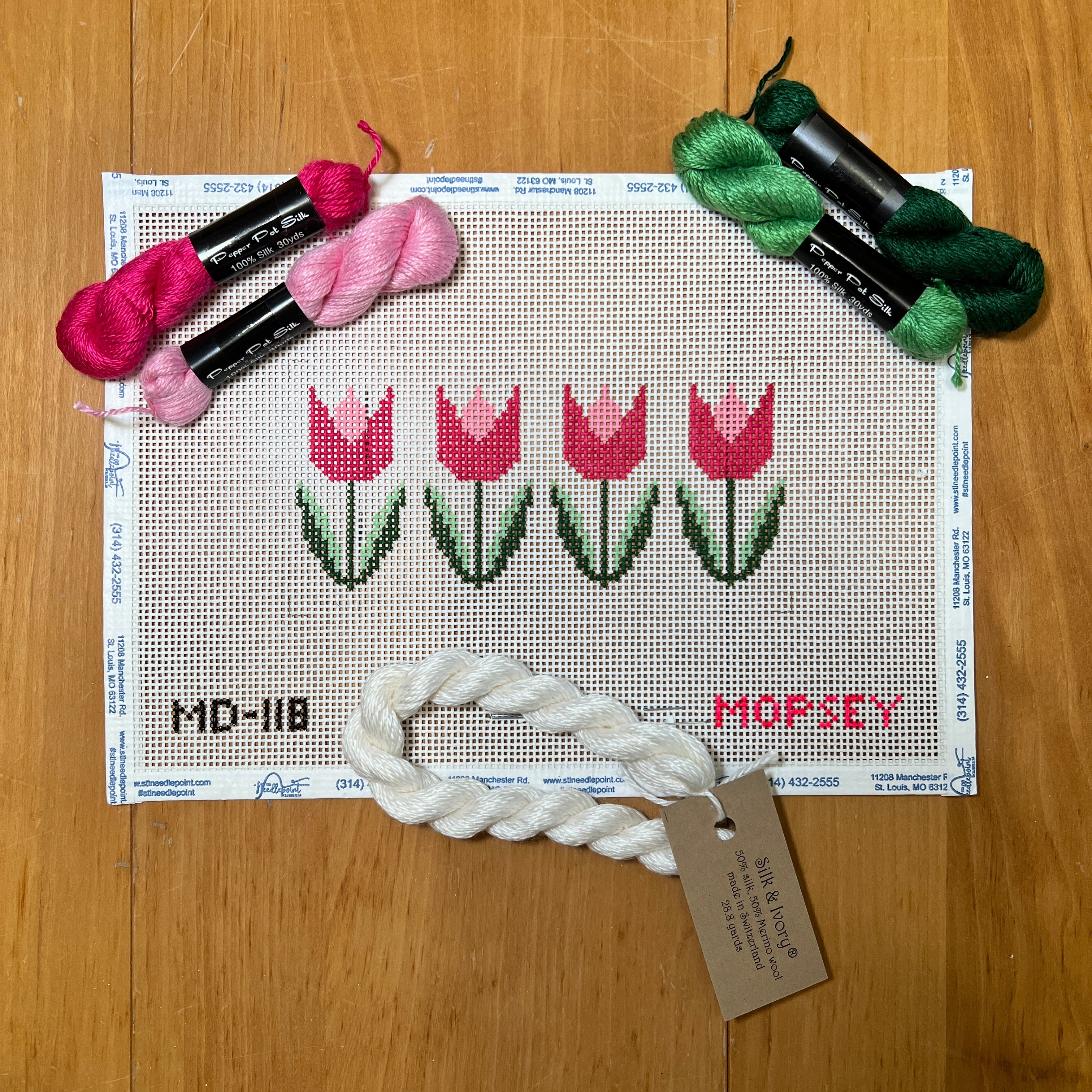 Four Tulips Beginner Kit – The Needlepoint Clubhouse