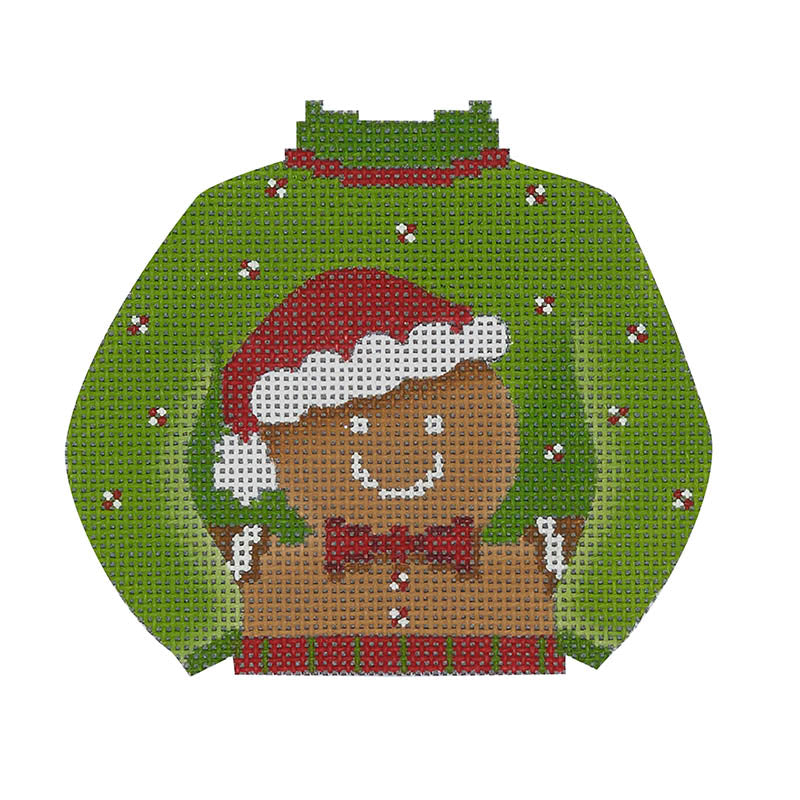 SWT05 Gingerbread Man Sweater – The Needlepoint Clubhouse