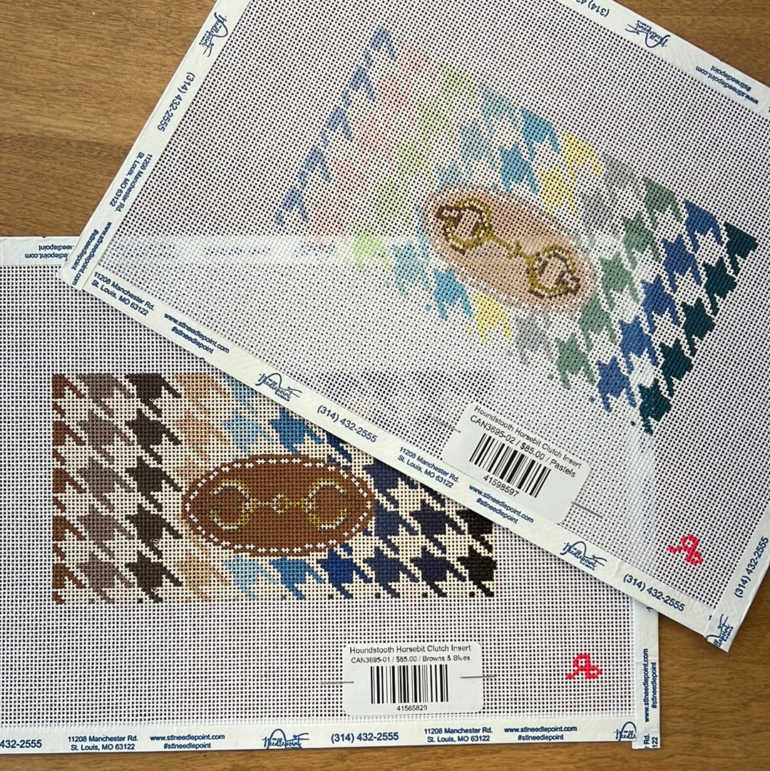 Houndstooth Horsebit Clutch Insert – The Needlepoint Clubhouse
