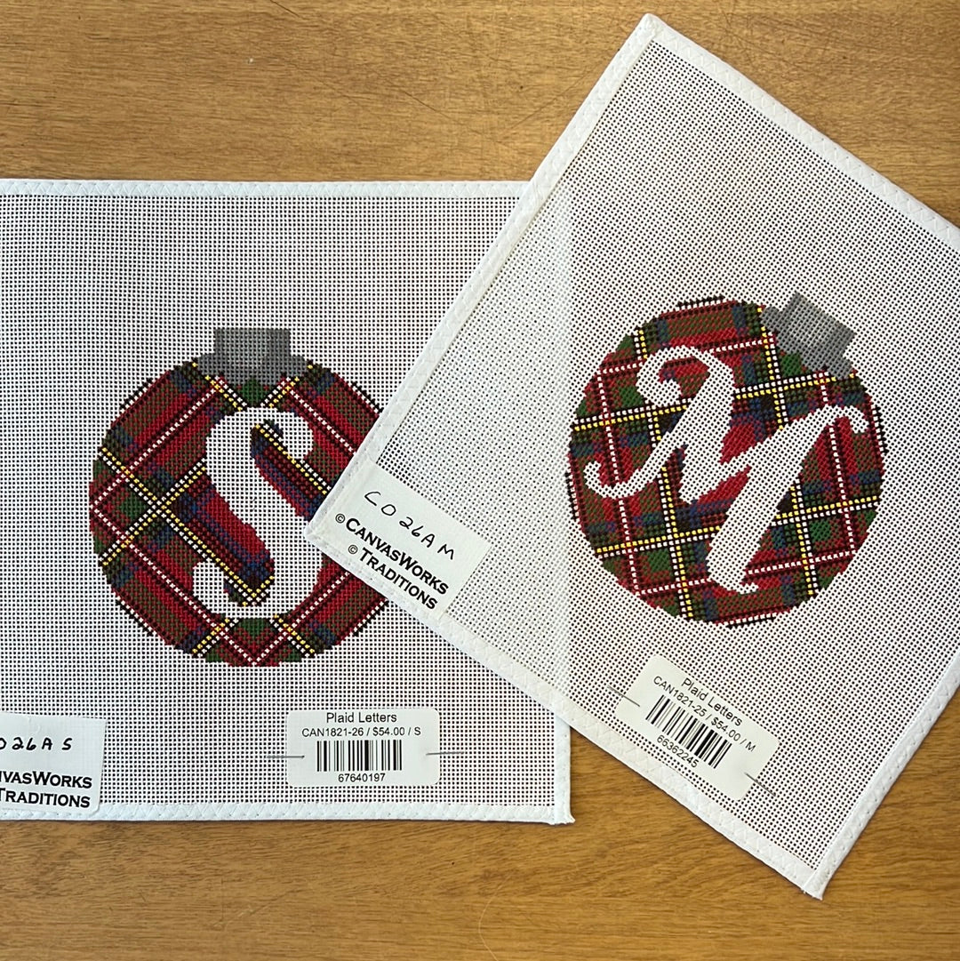 Plaid Letters – The Needlepoint Clubhouse