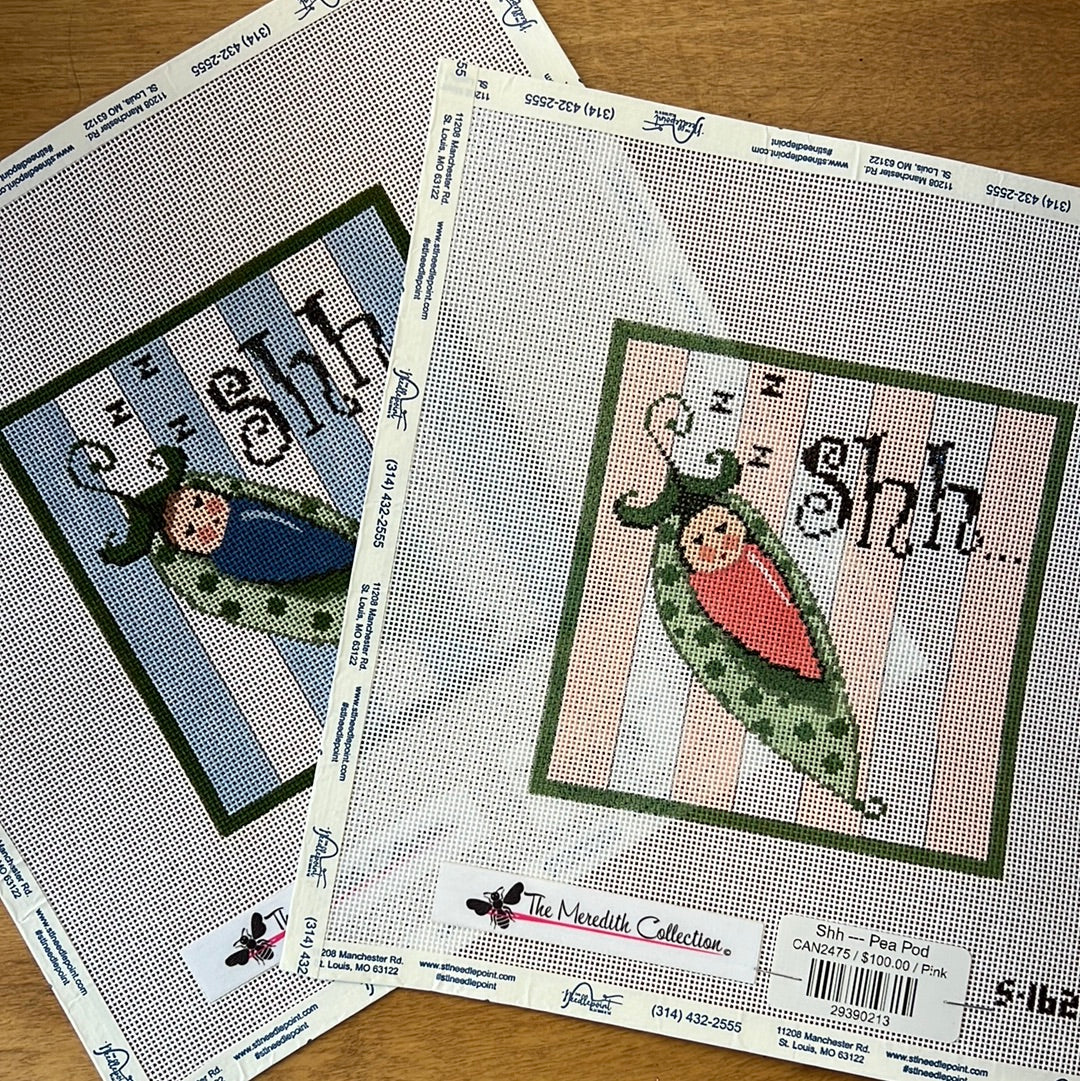 Shh --- Pea Pod baby sleeping – The Needlepoint Clubhouse
