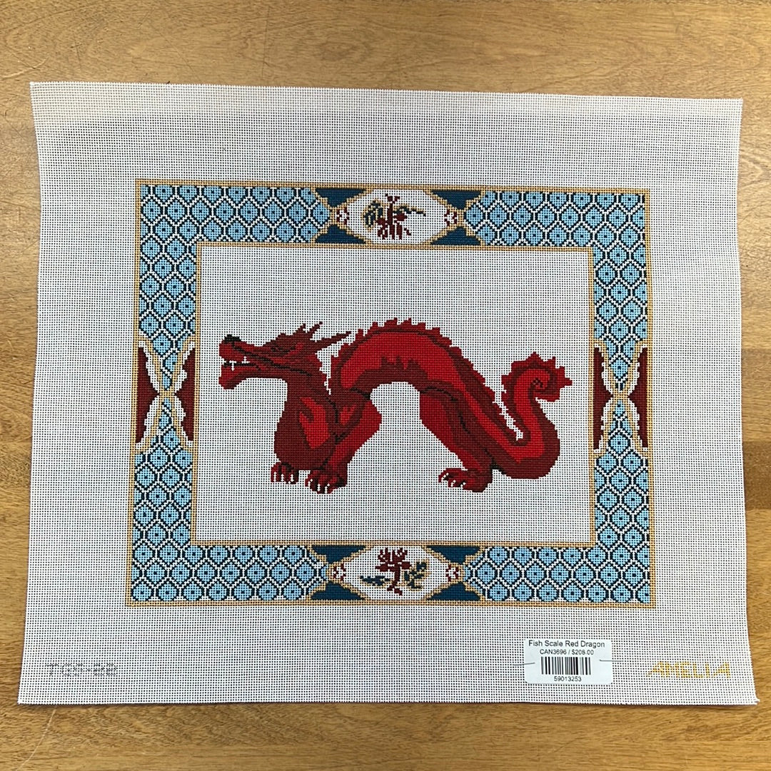 Fish Scale Red Dragon – The Needlepoint Clubhouse