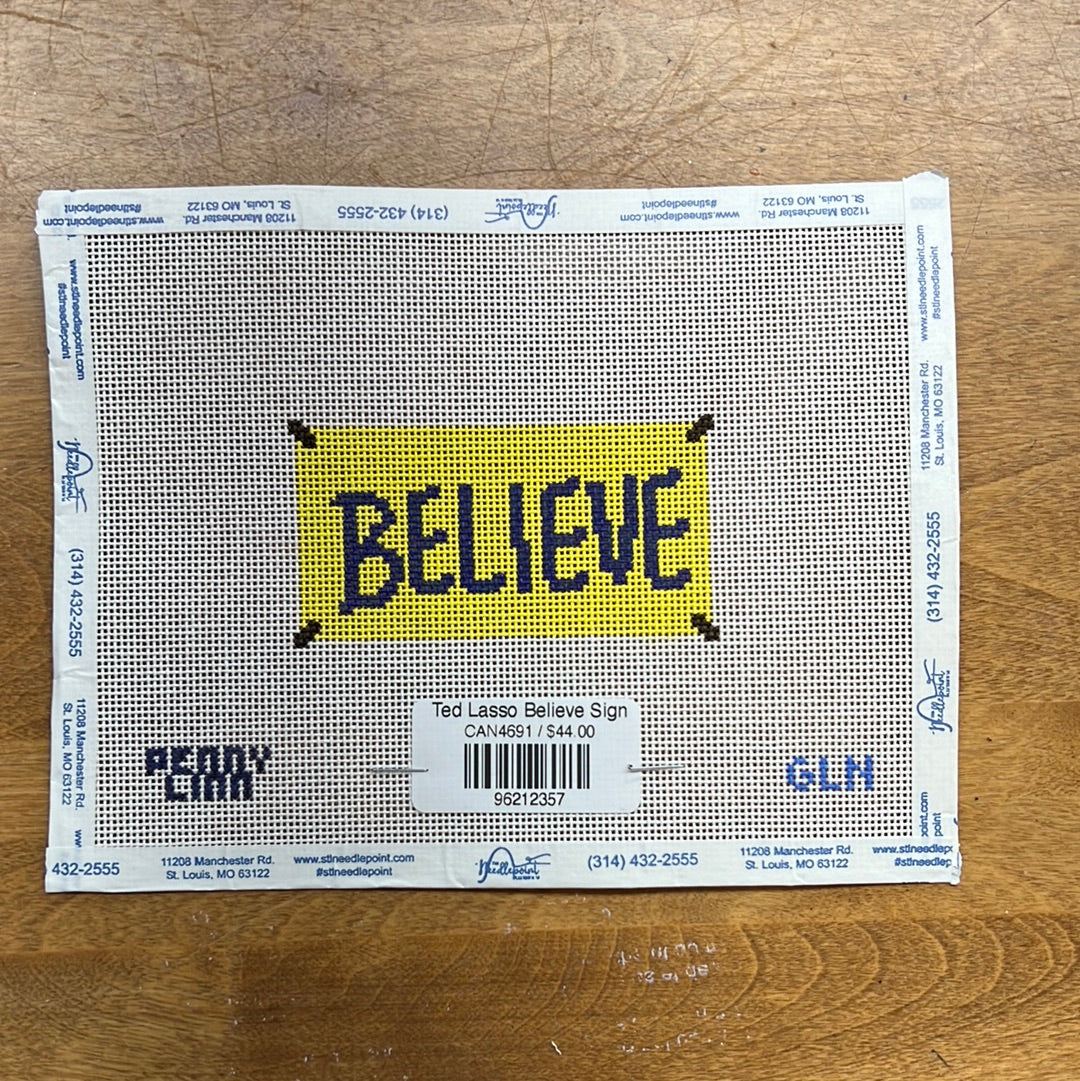 Ted Lasso Believe Sign – The Needlepoint Clubhouse