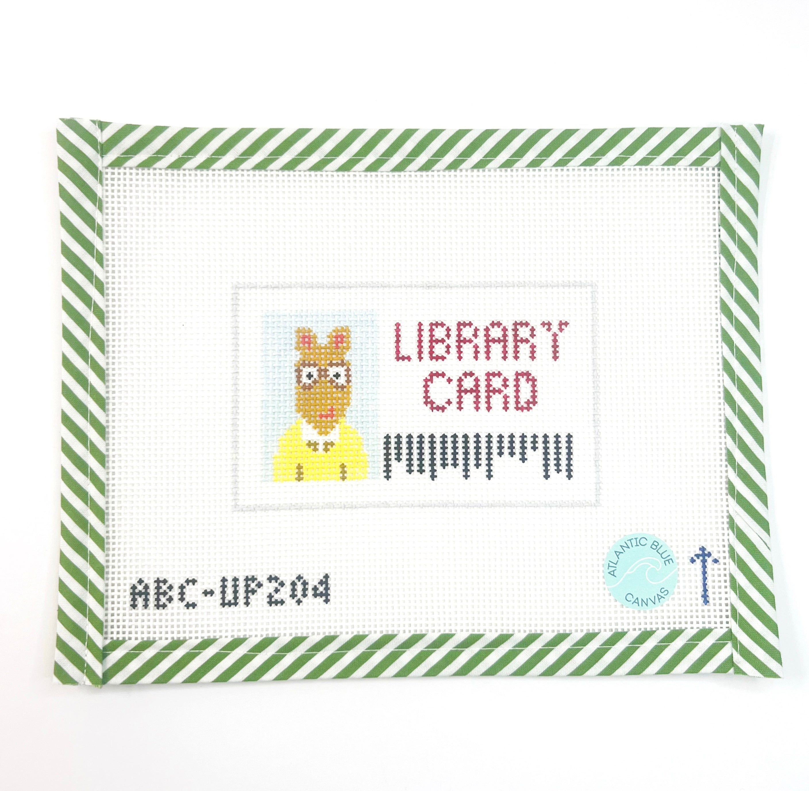 UP-204 Aardvark Arthur Library Card – The Needlepoint Clubhouse