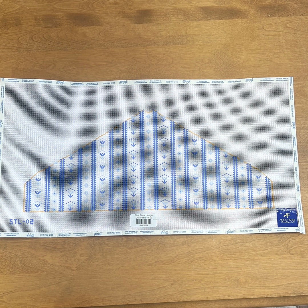 Blue Floral Hanger – The Needlepoint Clubhouse