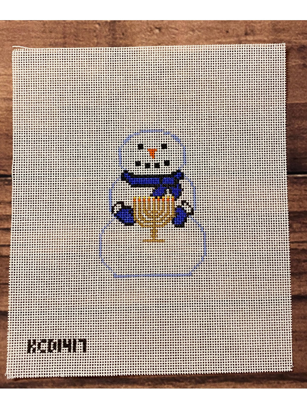 Snowman with Menorah – The Needlepoint Clubhouse
