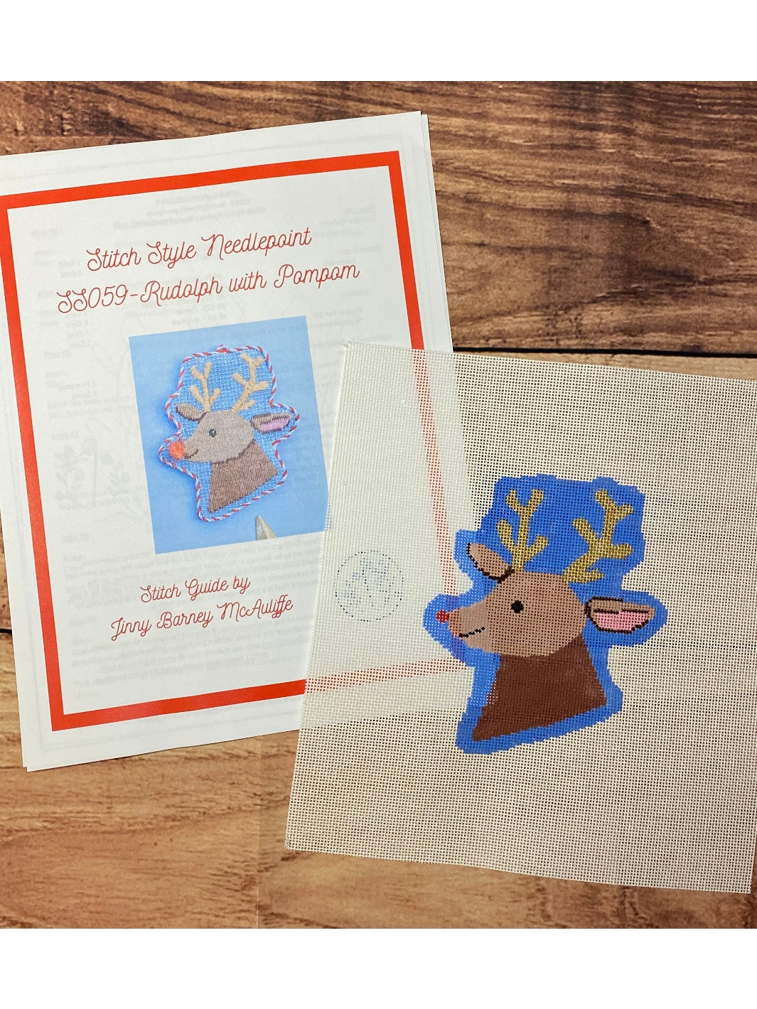 Rudolph Canvas and Stitch Guide – The Needlepoint Clubhouse