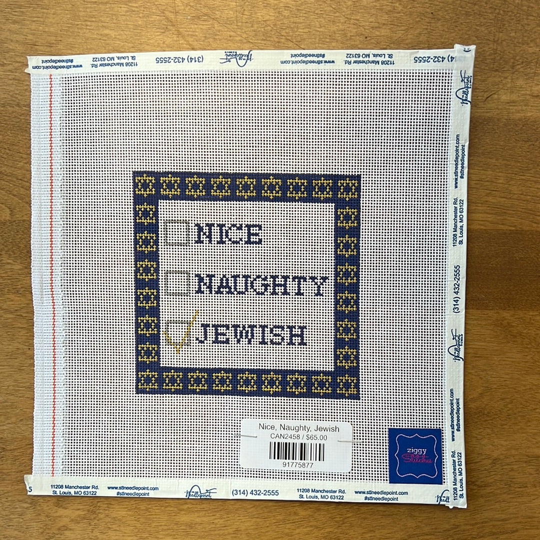 Nice, Naughty, Jewish – The Needlepoint Clubhouse