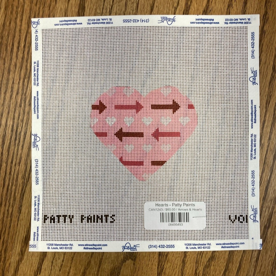 Hearts - Patty Paints – The Needlepoint Clubhouse