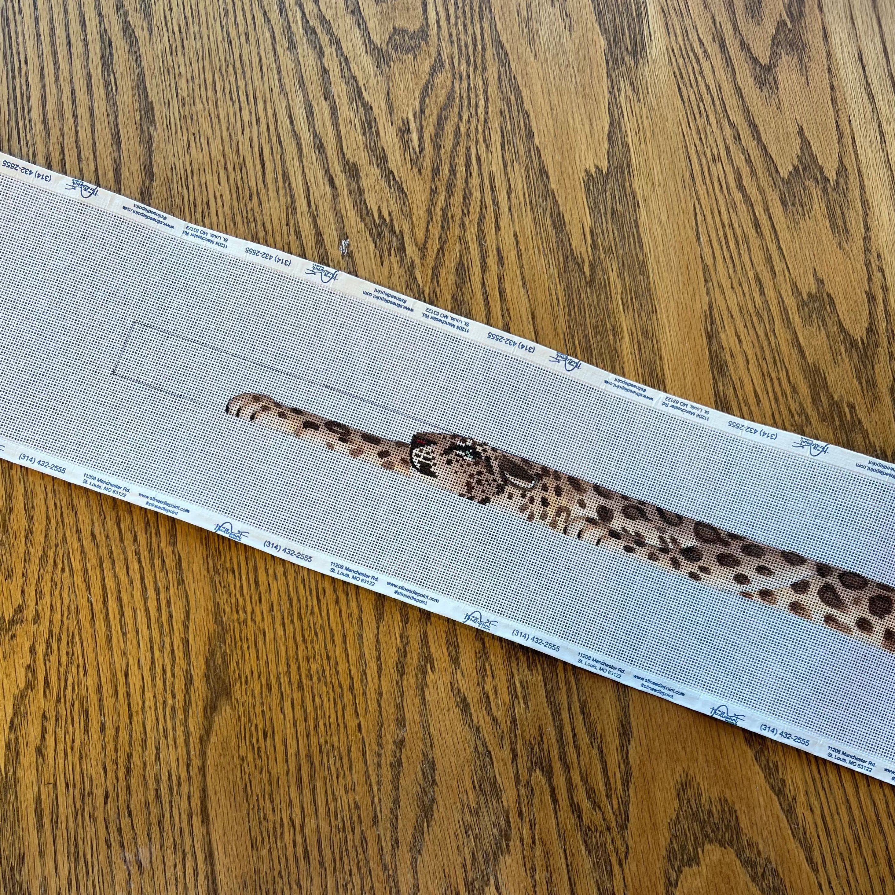 Snow Leopard Belt – The Needlepoint Clubhouse