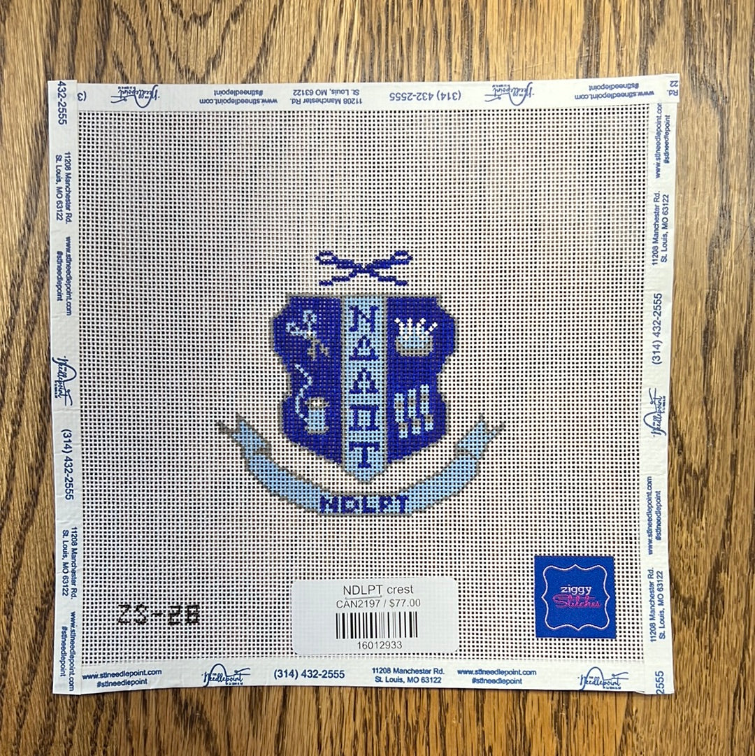 NDLPT Blue Crest – The Needlepoint Clubhouse
