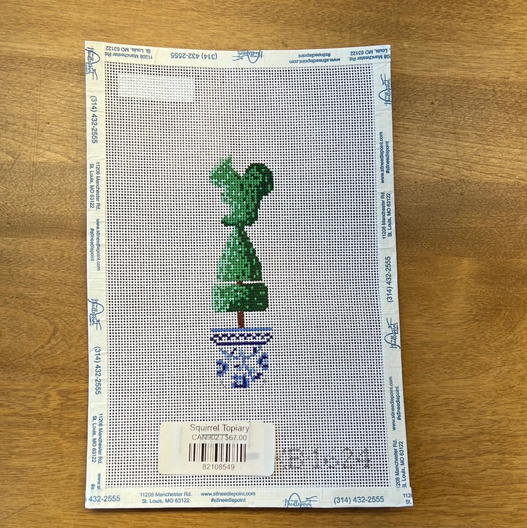 Squirrel Topiary – The Needlepoint Clubhouse