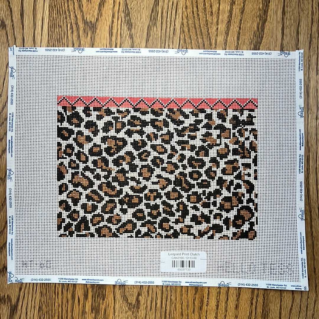 Leopard Print Clutch – The Needlepoint Clubhouse