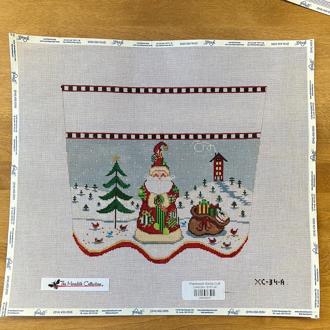 Patchwork Santa Cuff – The Needlepoint Clubhouse