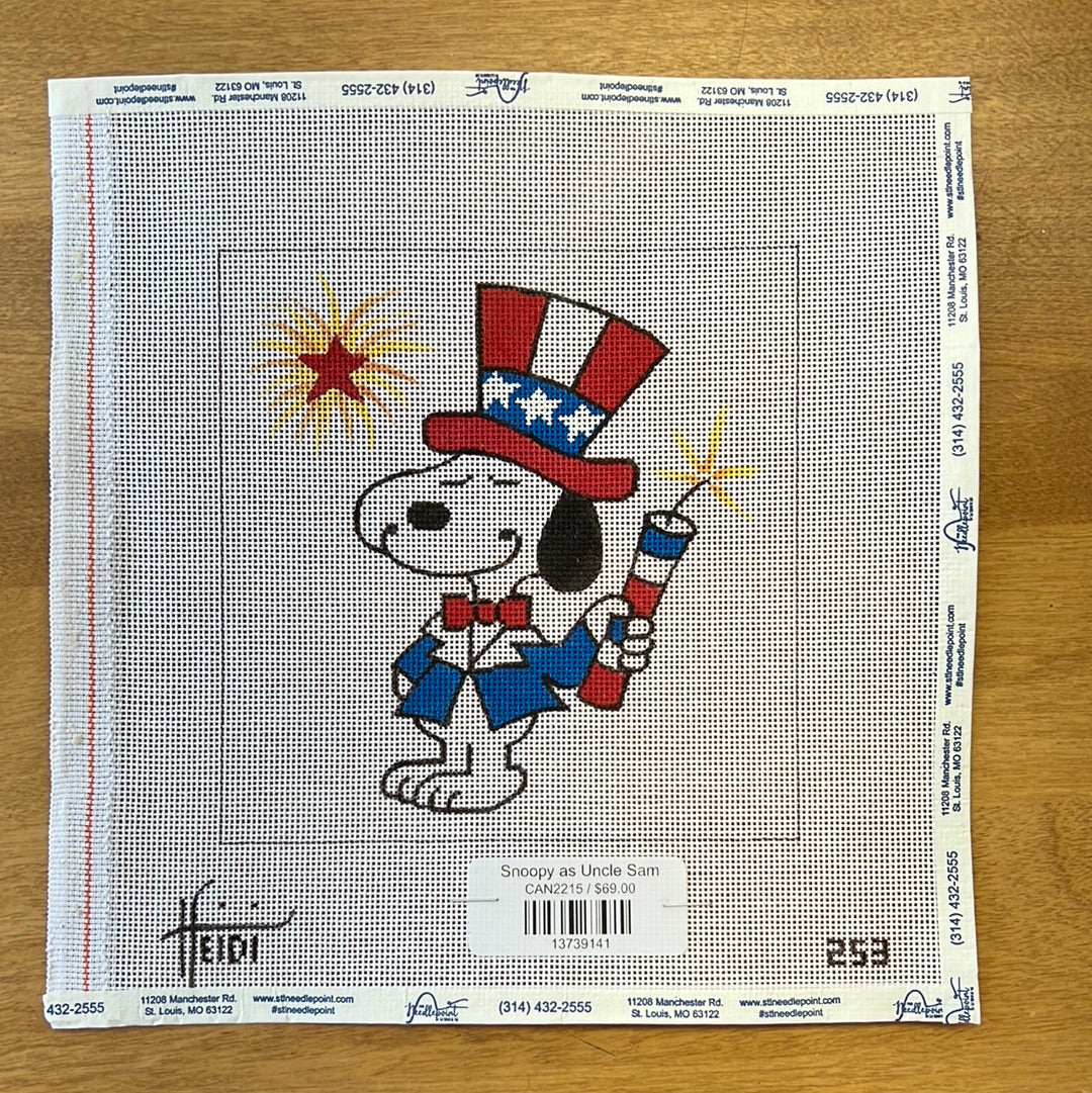 Snoopy as Uncle Sam – The Needlepoint Clubhouse