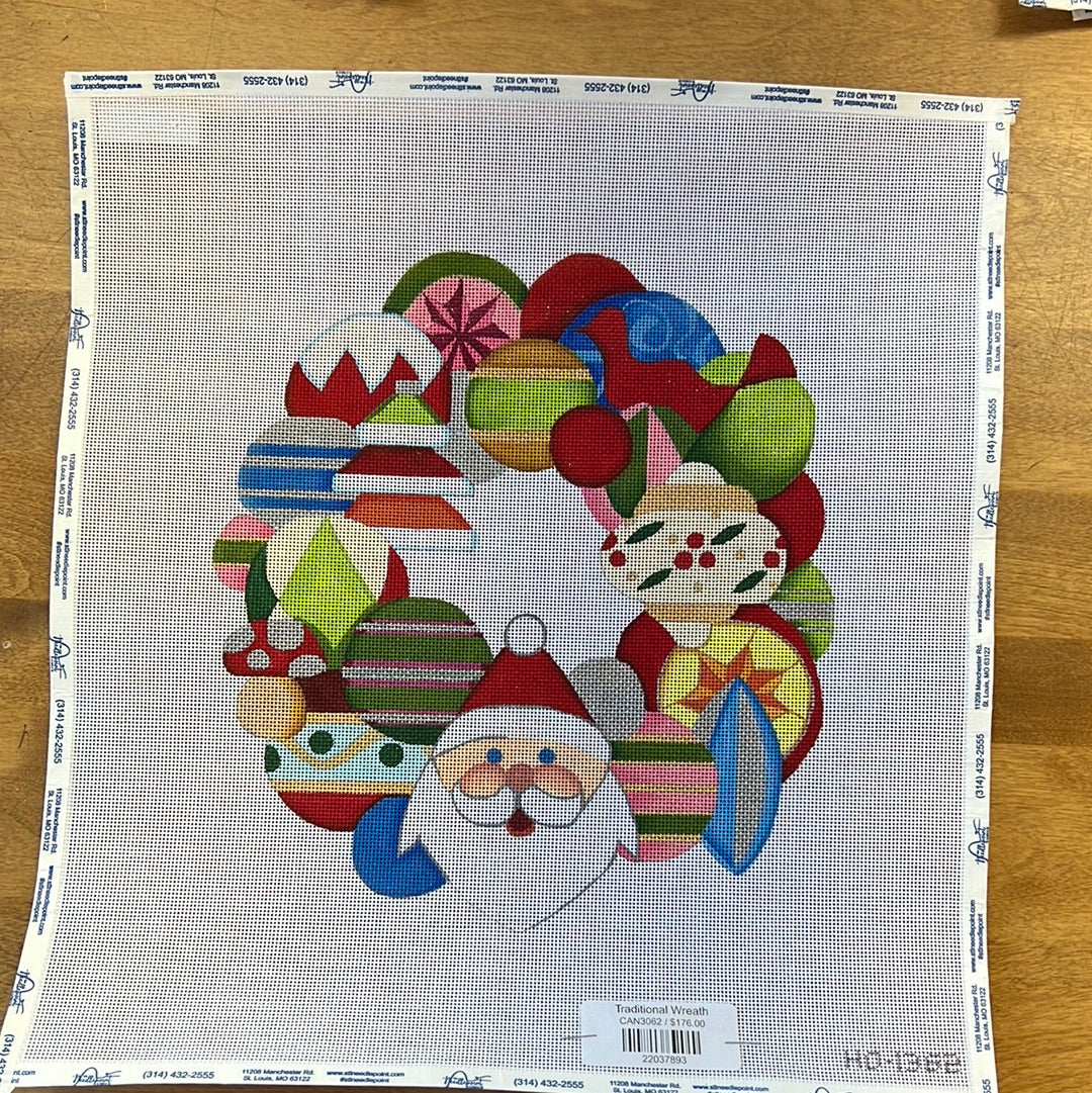 Traditional Wreath – The Needlepoint Clubhouse