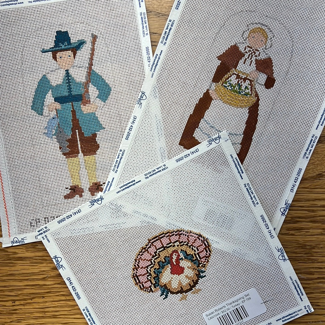 Susan Roberts Thanksgiving Set – The Needlepoint Clubhouse