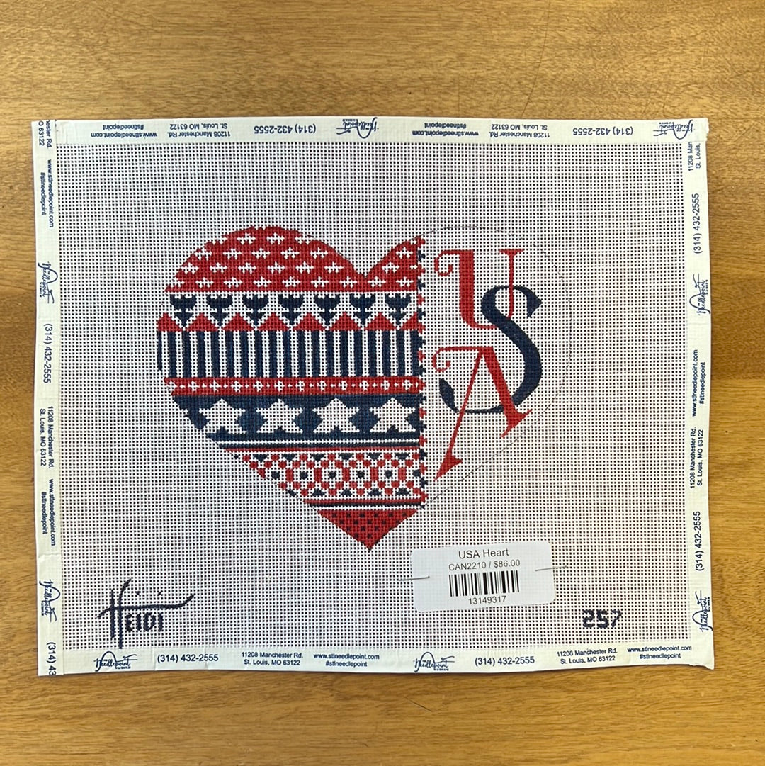 USA Heart – The Needlepoint Clubhouse